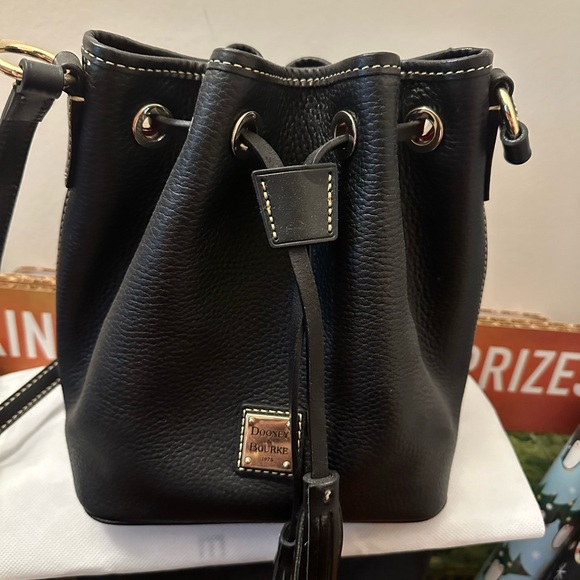 Dooney & Bourke | Bags | Dooney Bourke Pebble Grain Small Drawstring ...
